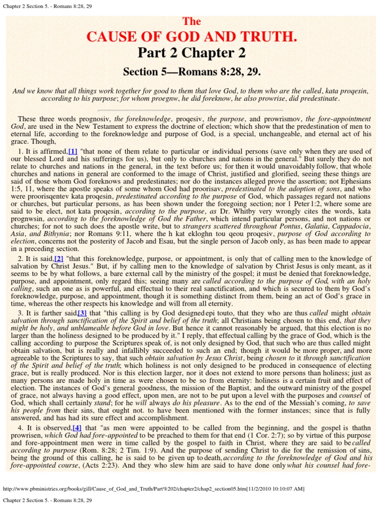 Chapter 2 Section 5. - Romans 8 - 28, 29 | PDF | Grace In Christianity ...