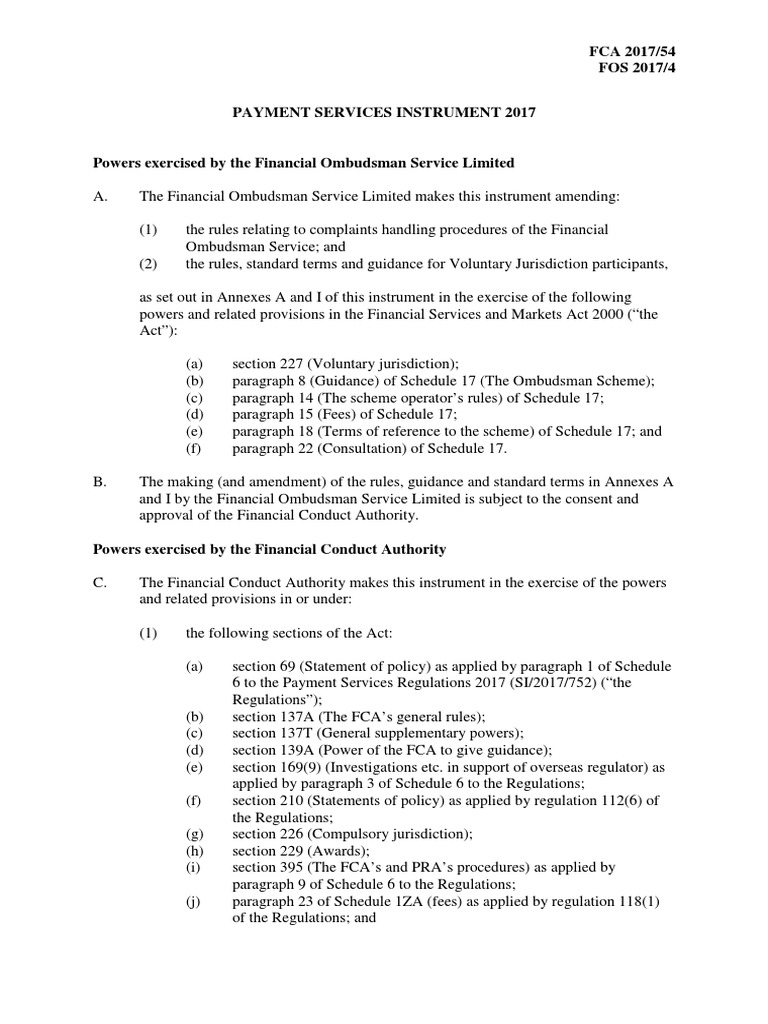 Fca 2017 54 PDF | PDF | Payments | Financial Transaction
