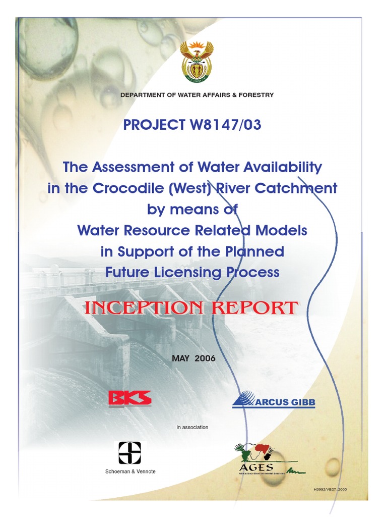 CWRS Inception Report PDF | PDF | Water Resources | Water Supply Network