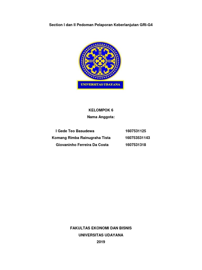 Section I Dan II GRI-G4 Guidelines | PDF