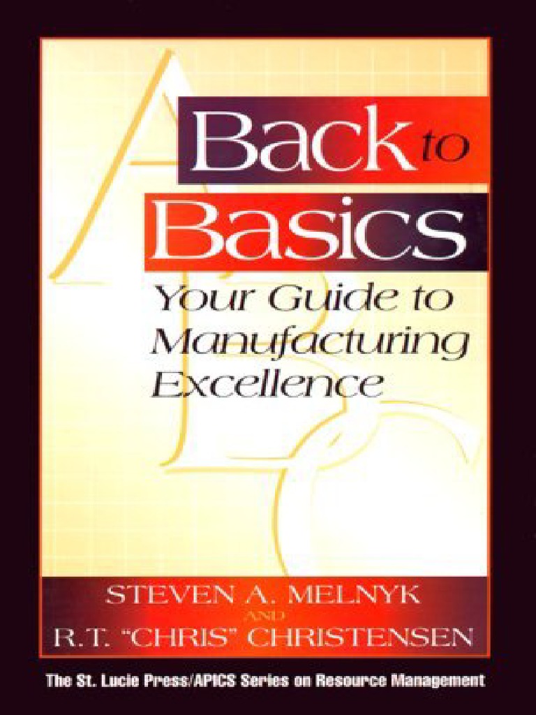 Back To Basics - Your Guide To Manufacturing Excellence PDF | PDF ...
