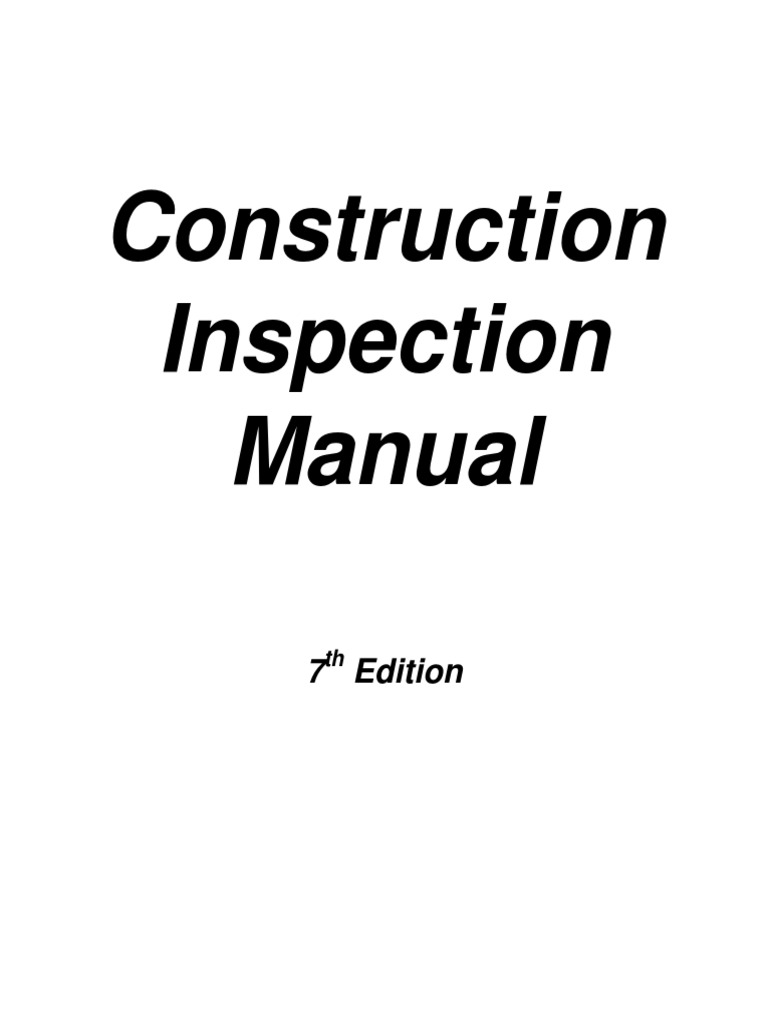 Construction Inspection Manual Pdf Pdf Employment Architect