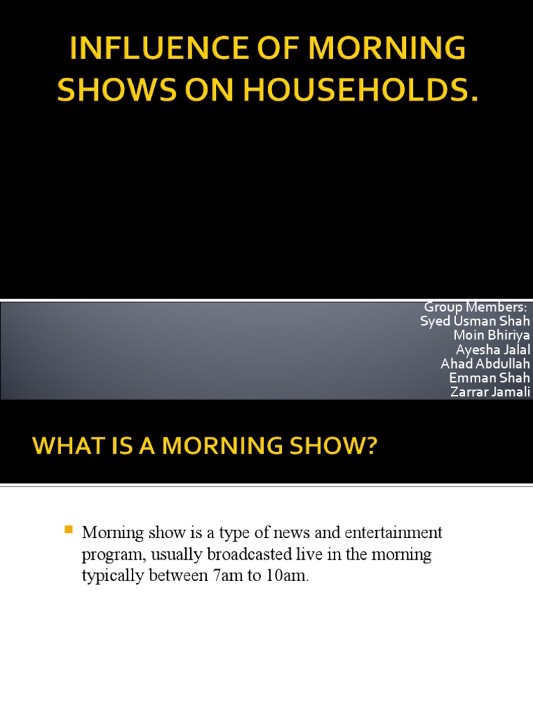 Impact of Morning Talk Shows in Pakistan | PDF