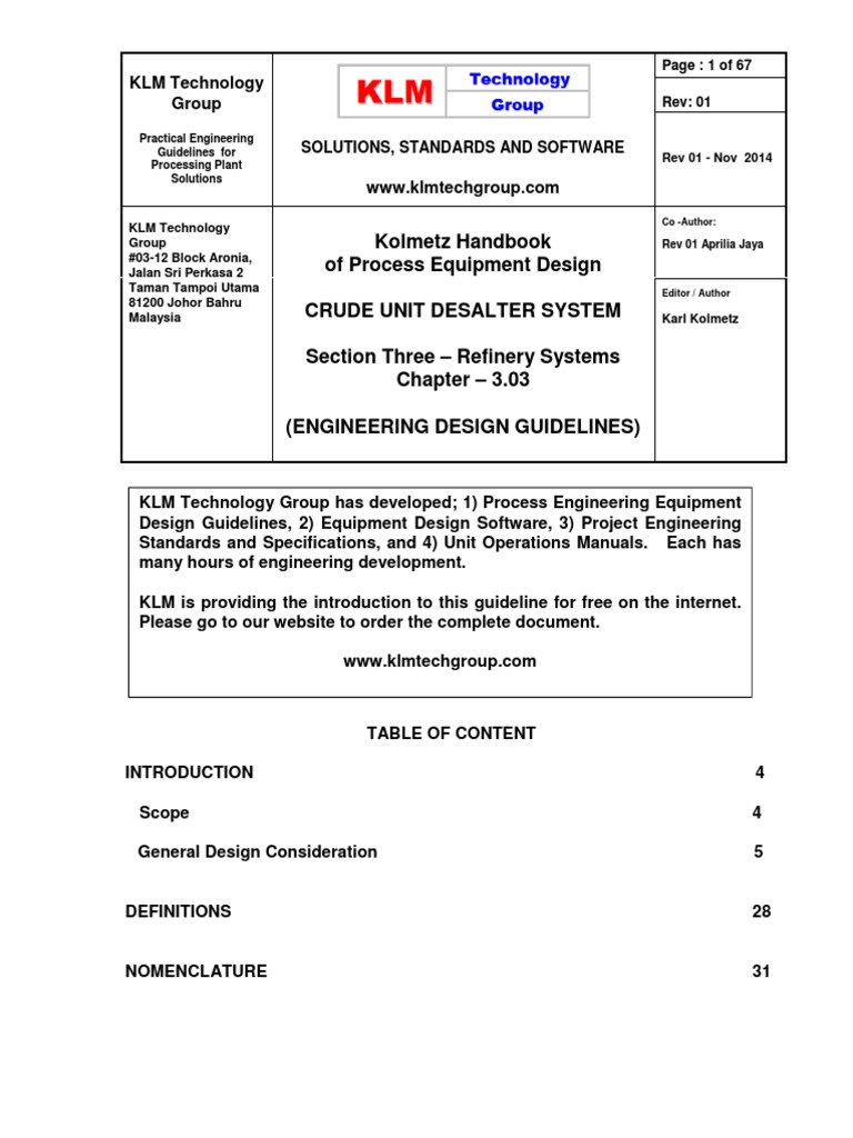 Desalter Design PDF | PDF | Oil Refinery | Petroleum