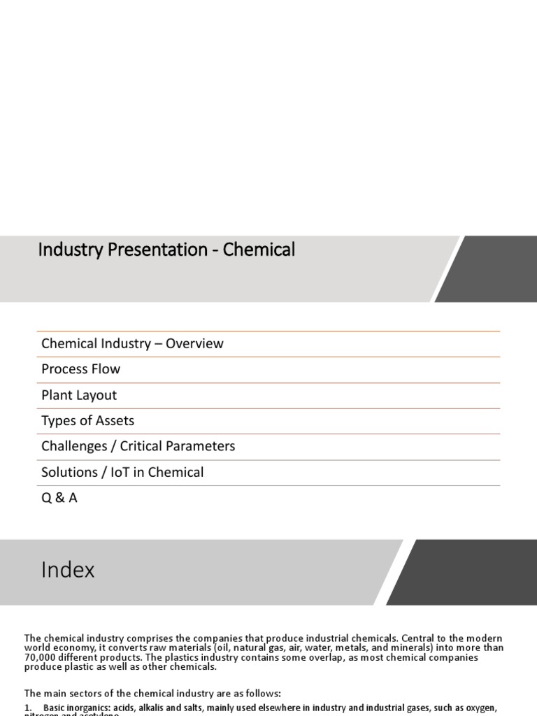 Overview of the Chemical Industry | PDF | Chemical Industry | Materials