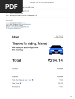 Uber Bill | PDF | Invoice | Payments