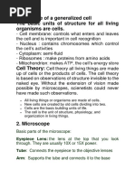 s1 Biology Notes | PDF | Tissue (Biology) | Microscope