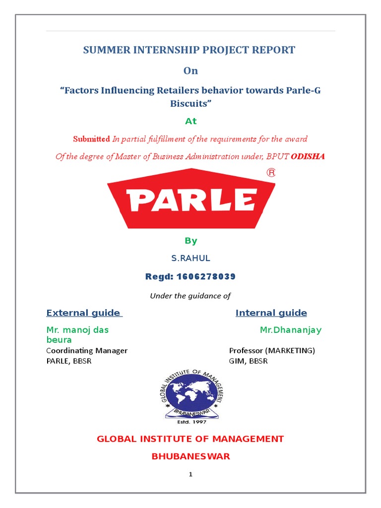 Retailer Behavior Towards Parle-G Biscuits | PDF | Data Analysis | Retail