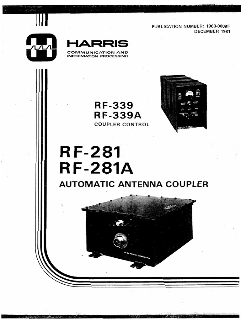 Harris RF-281 RF-281A User | PDF
