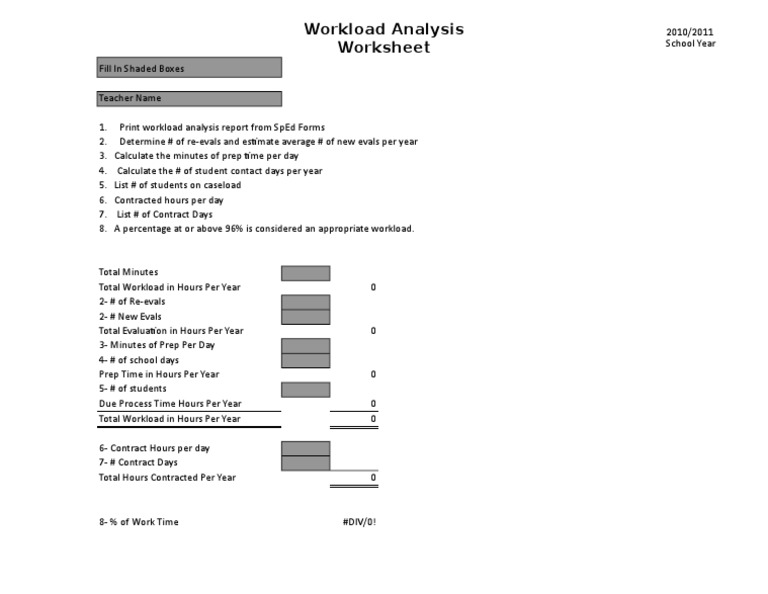 Workload Template | PDF