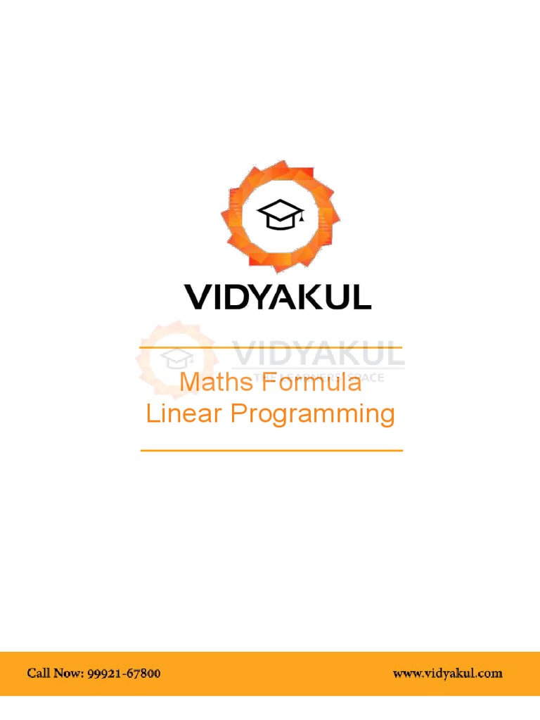 Math Programming | PDF | Mathematical Optimization | Linear Programming