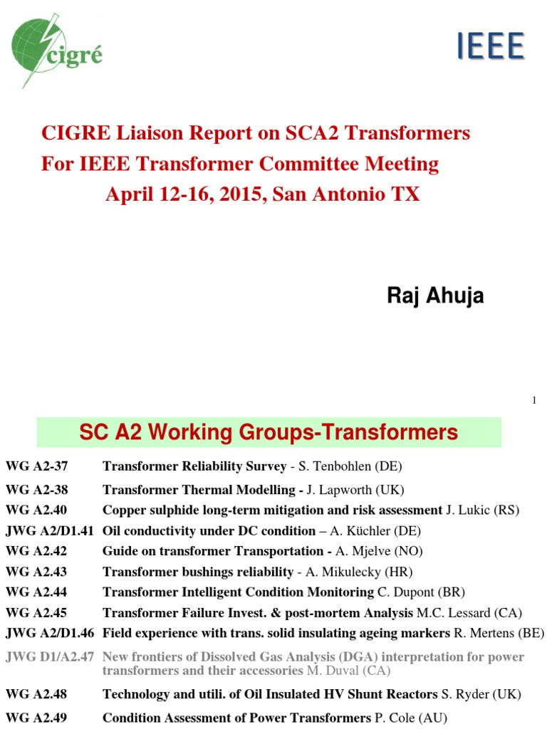 Cigre Study Report | PDF | Electrical Substation | Transformer