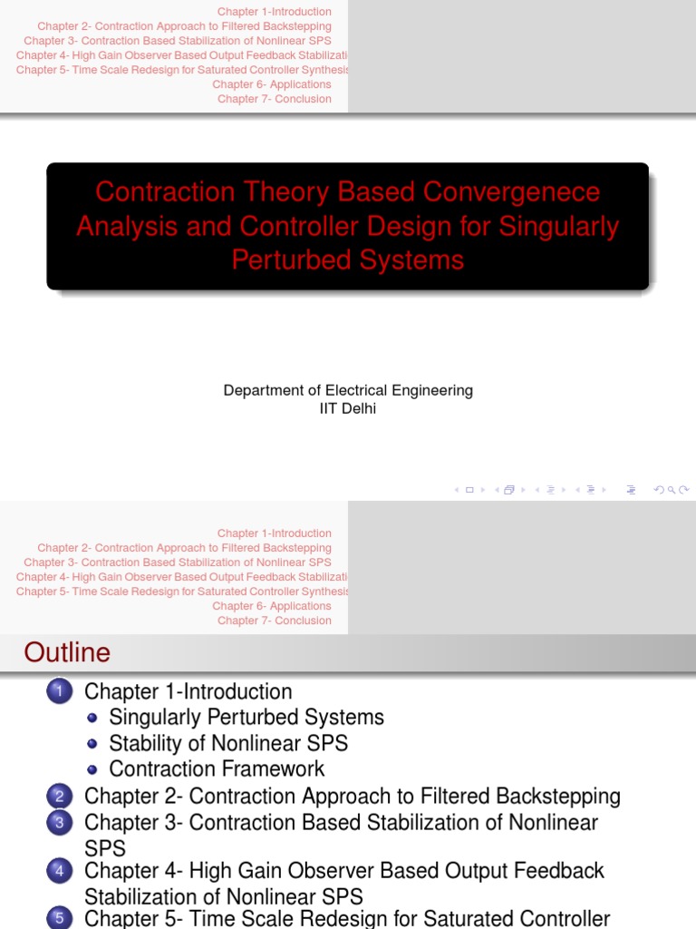 Contraction Theory Based Convergenece Analysis and Controller Design ...