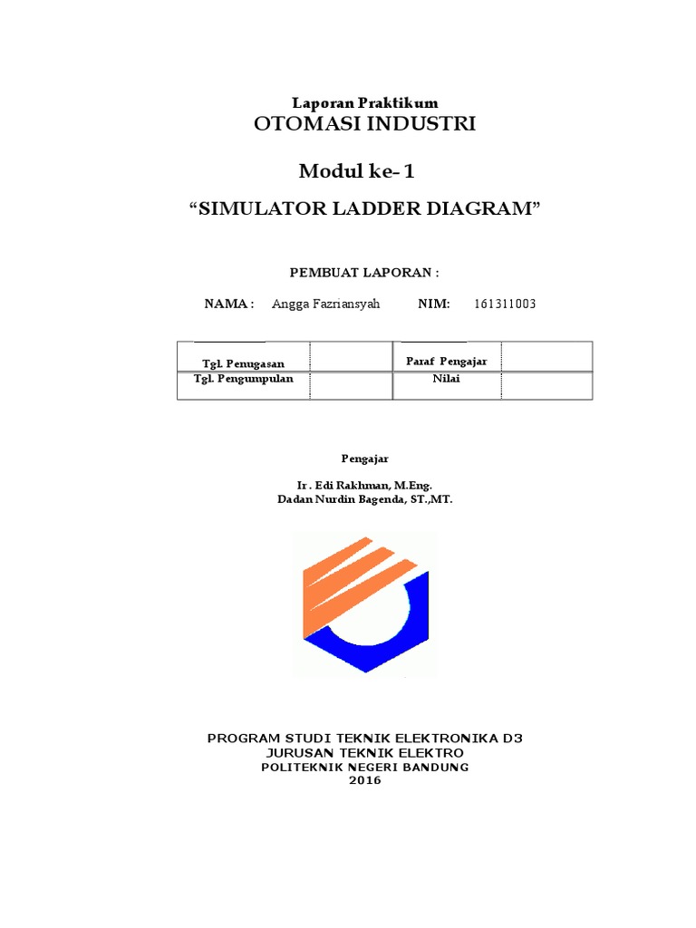 Simulasi Ladder Diagram Menggunakan Perangkat Lunak LADSIM | PDF