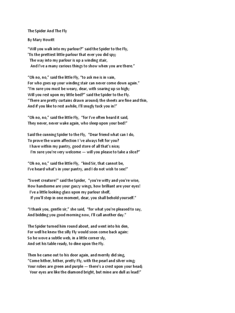 The Spider and The Fly | PDF