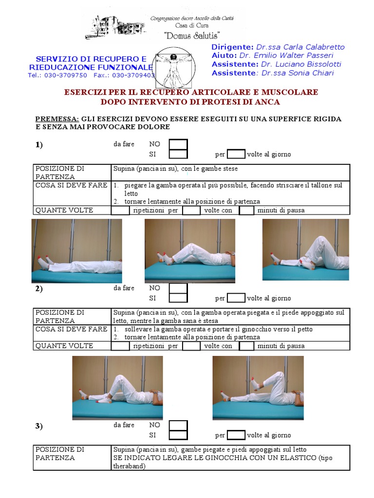 Esercizi X Protesi Anca PDF | PDF