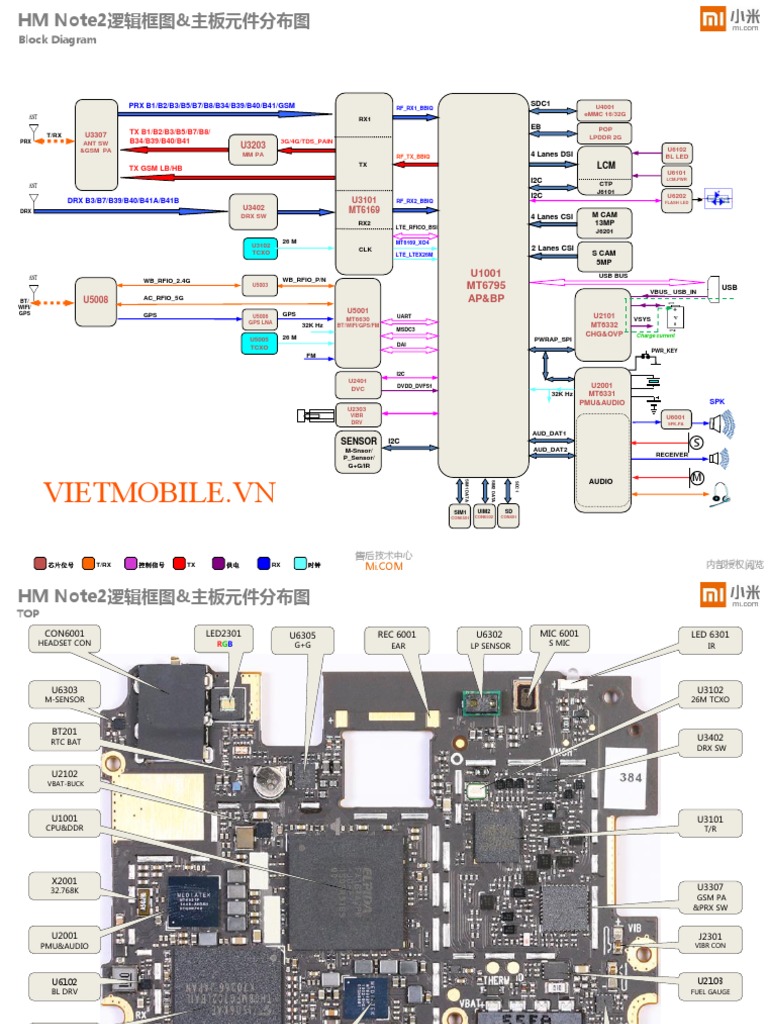 Xiaomi Redmi Note2 3Y Schematic PDF | PDF