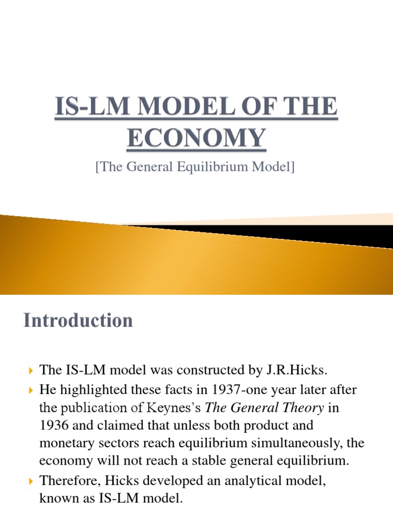 Is-Lm Model of The Economy 4 | PDF | Economic Theories | Market (Economics)