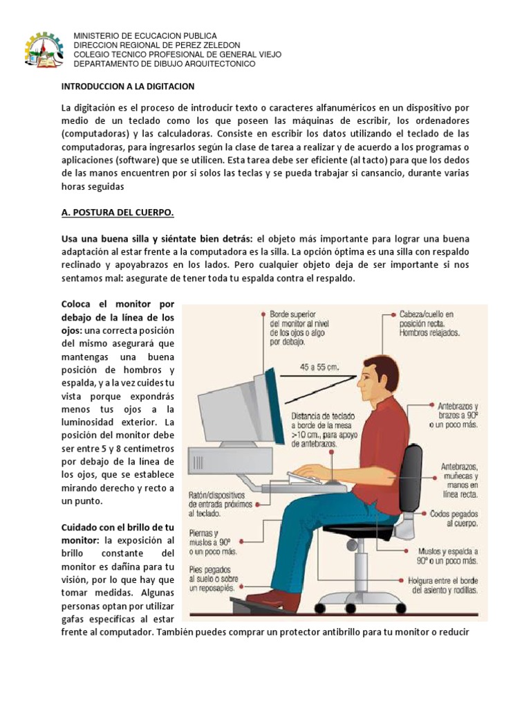 Técnicas de Digitación y Postura Correcta | PDF | Teclado | Informática