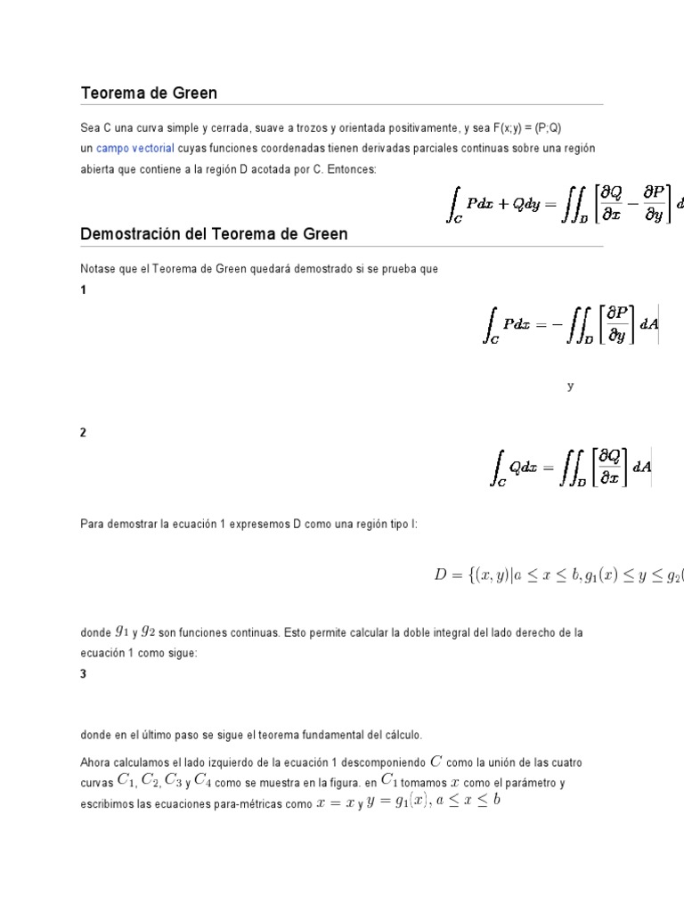 Teorema de Green | PDF