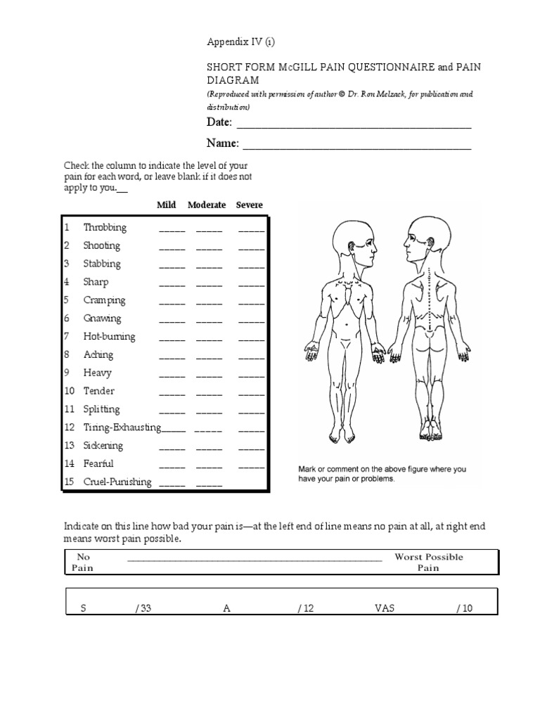 Mcgill Pain Inventory | PDF