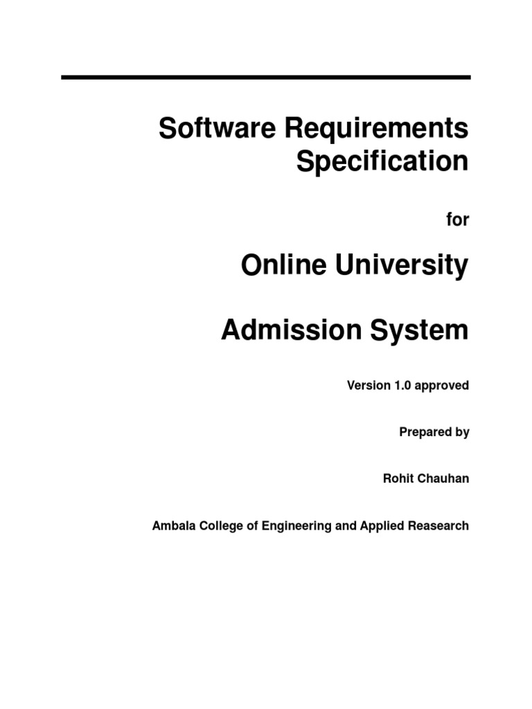 Software Requirements SpecificationIndex | PDF | Digital Technology ...