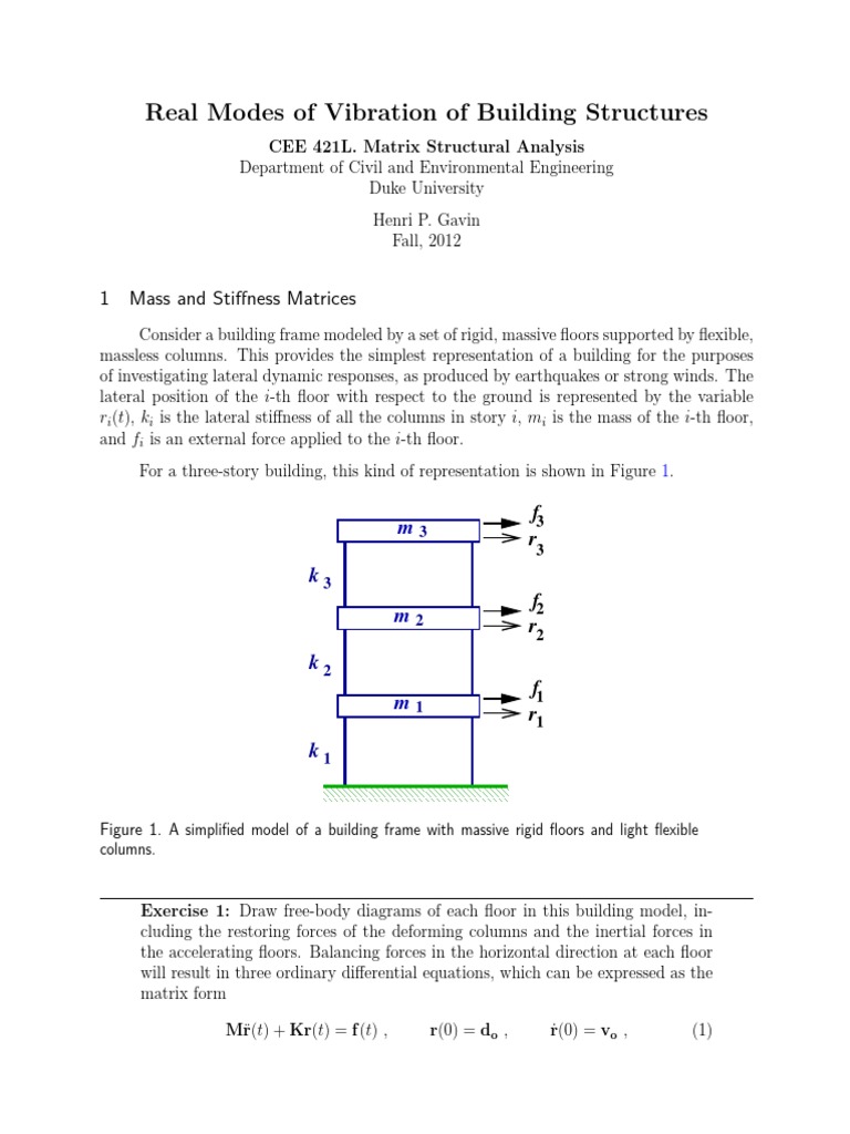 RealModes Building PDF | PDF | Normal Mode | Eigenvalues And Eigenvectors