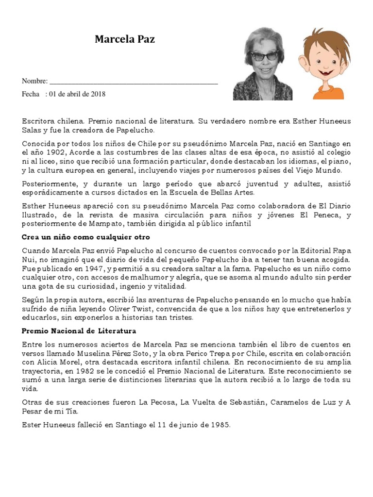 Marcela Paz, Biografia | PDF