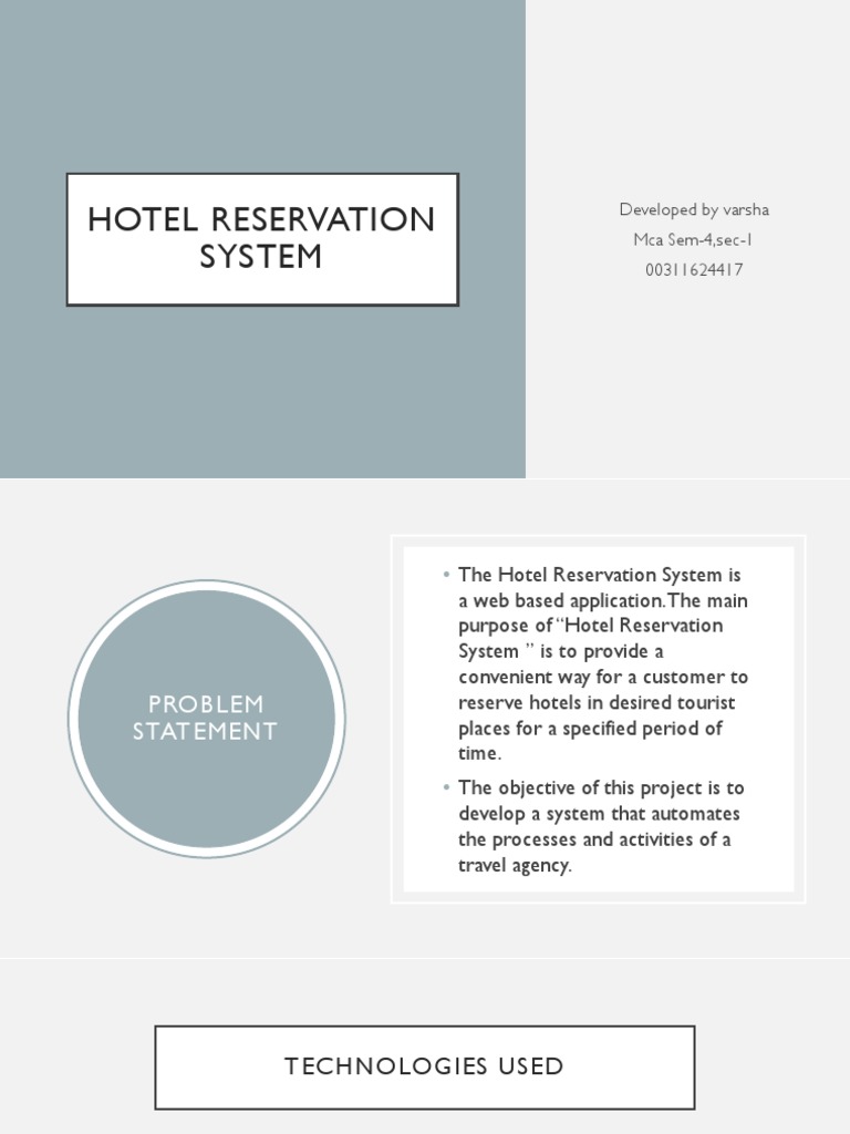Hotel Reservation System | PDF | Information Technology | Information ...