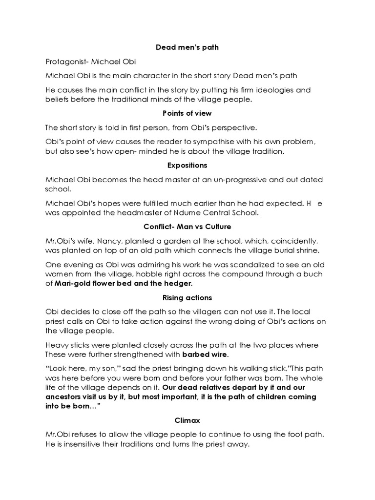 Dead Mens Path | PDF | Narration