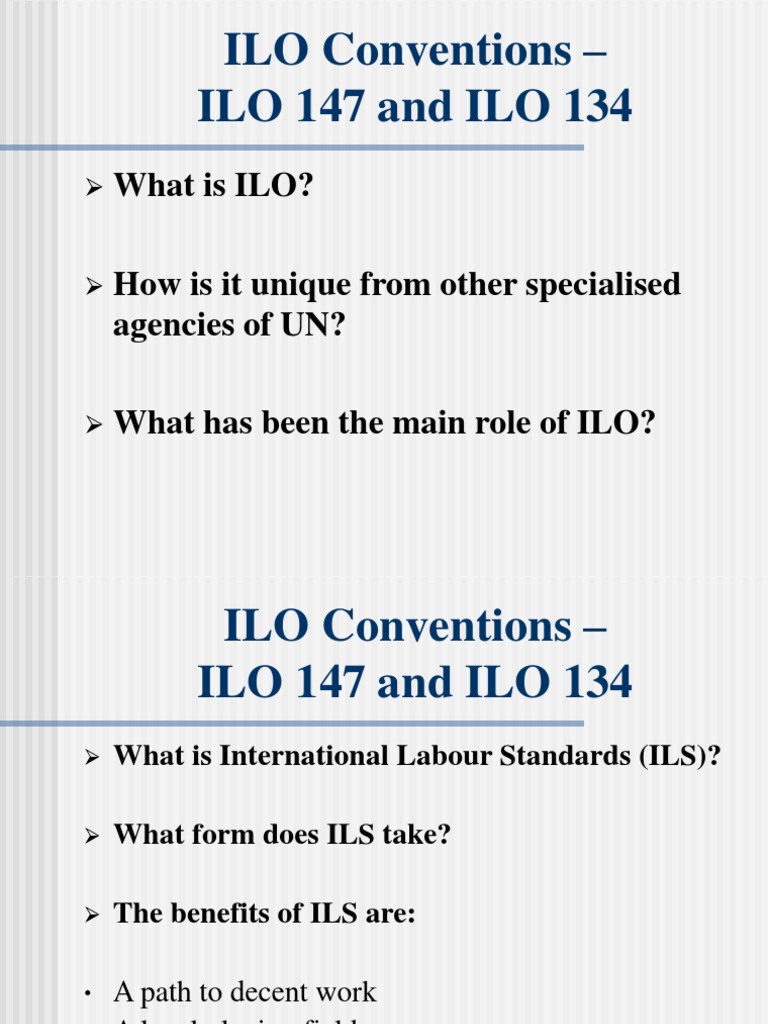ILO 147: Merchant Shipping Standards | PDF | International Labour ...