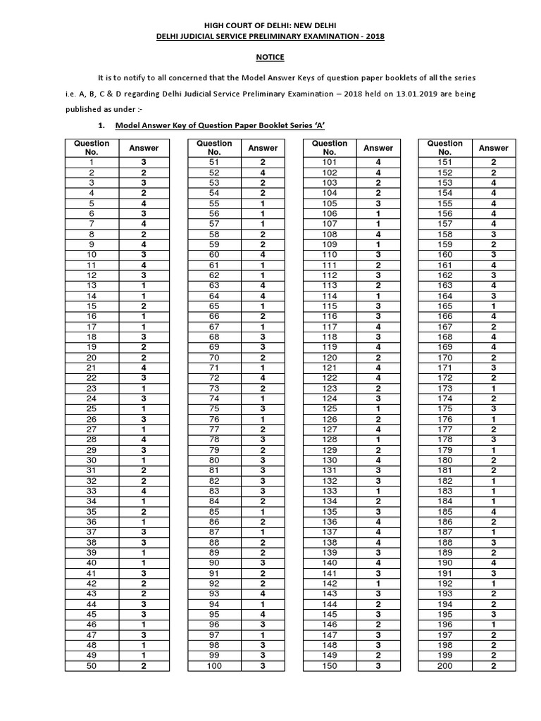 DJS 2019 Exam Anwser Key PDF | PDF | Government | Justice