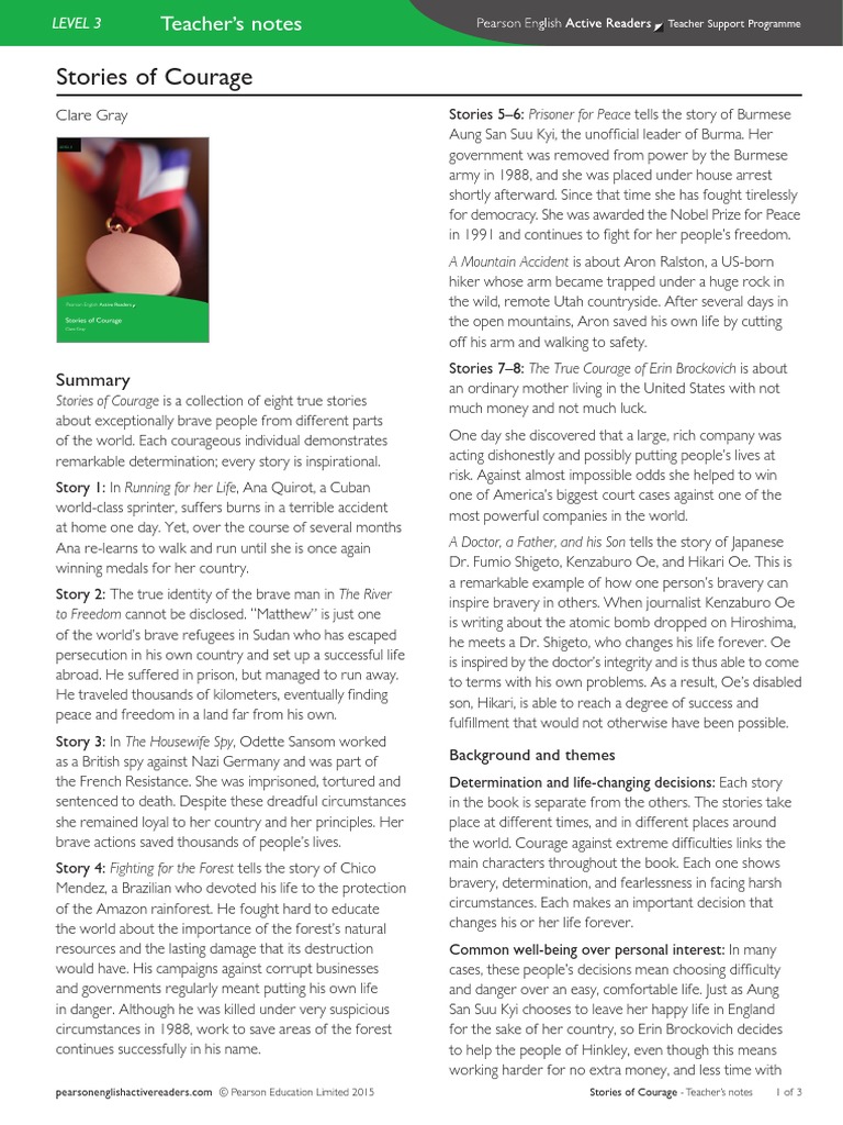 Story of Courage Summary PDF | PDF | Courage | Myanmar