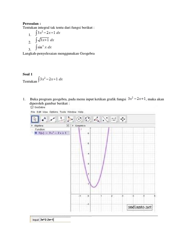Integral Geogebra | PDF
