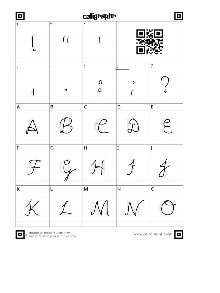 Calligraphr Template | PDF