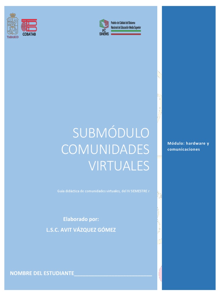 Primer Tema de Comunidad Virtual | PDF | Podcast | Topología de la red