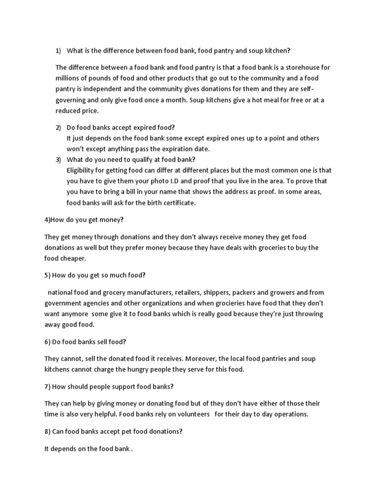 Interview Questions | PDF | Food Bank | Grocery Store