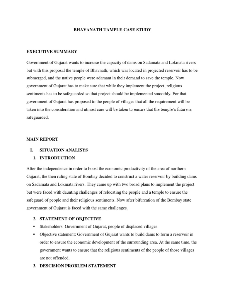 Bhavnath Temple Relocation Case Study | PDF | Dam | Reservoir