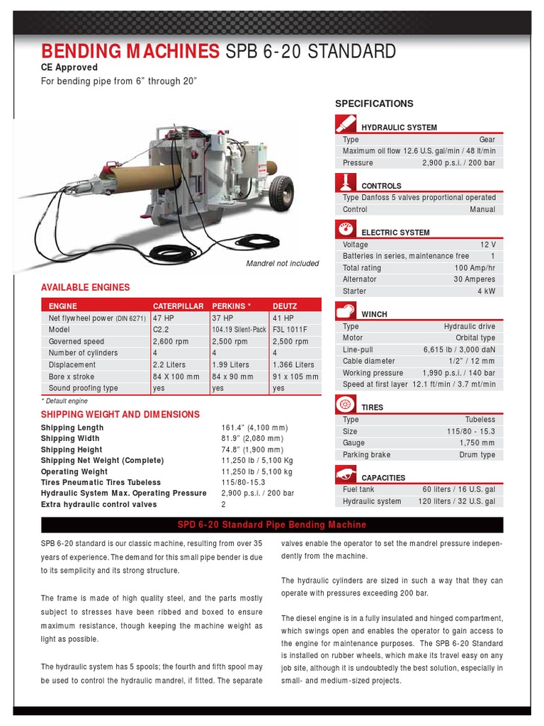 SPB 6-20 Standard | PDF | Foot (Unit) | Engines