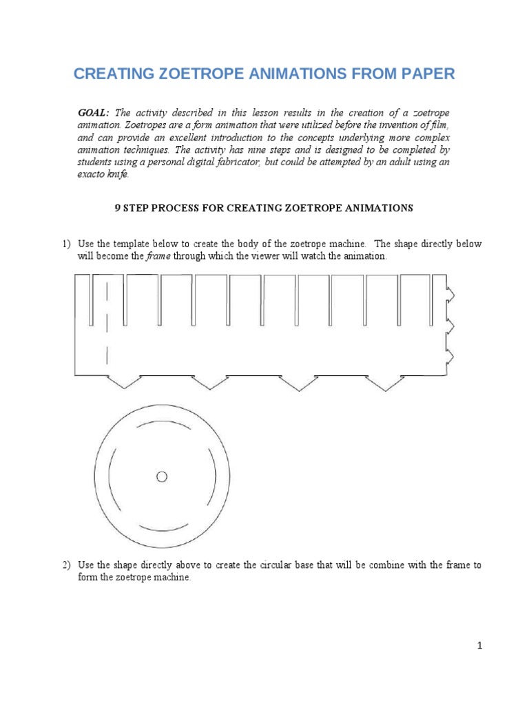 Zoetrope Directions 2 Pdf Pdf