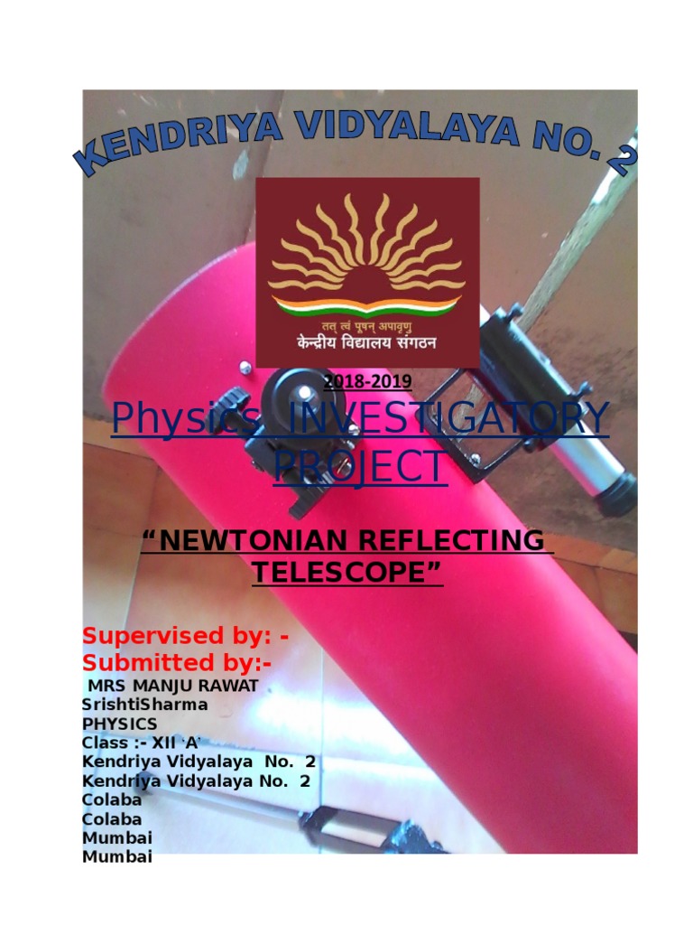 Newtonian Reflecting Telescope Project | PDF | Lens (Optics) | Glass ...