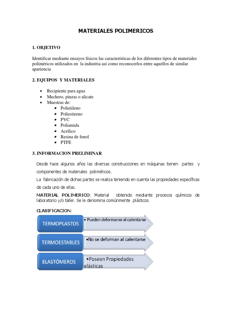 Materiales Polimericos | PDF | Polimetacrilato de metilo) | Polímeros