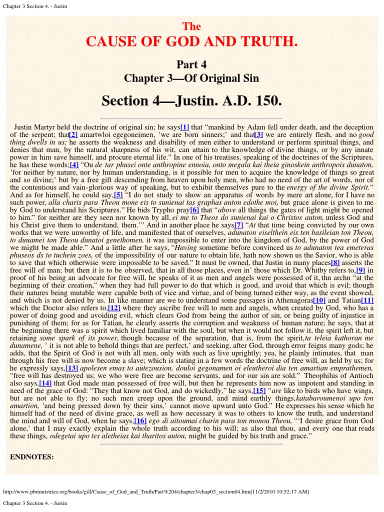 Chapter 3 Section 4. - Justin | PDF | Original Sin | Sin