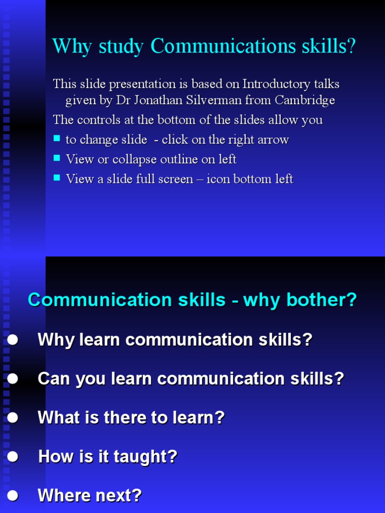 Why Study Communication Skills | PDF | Learning | Communication
