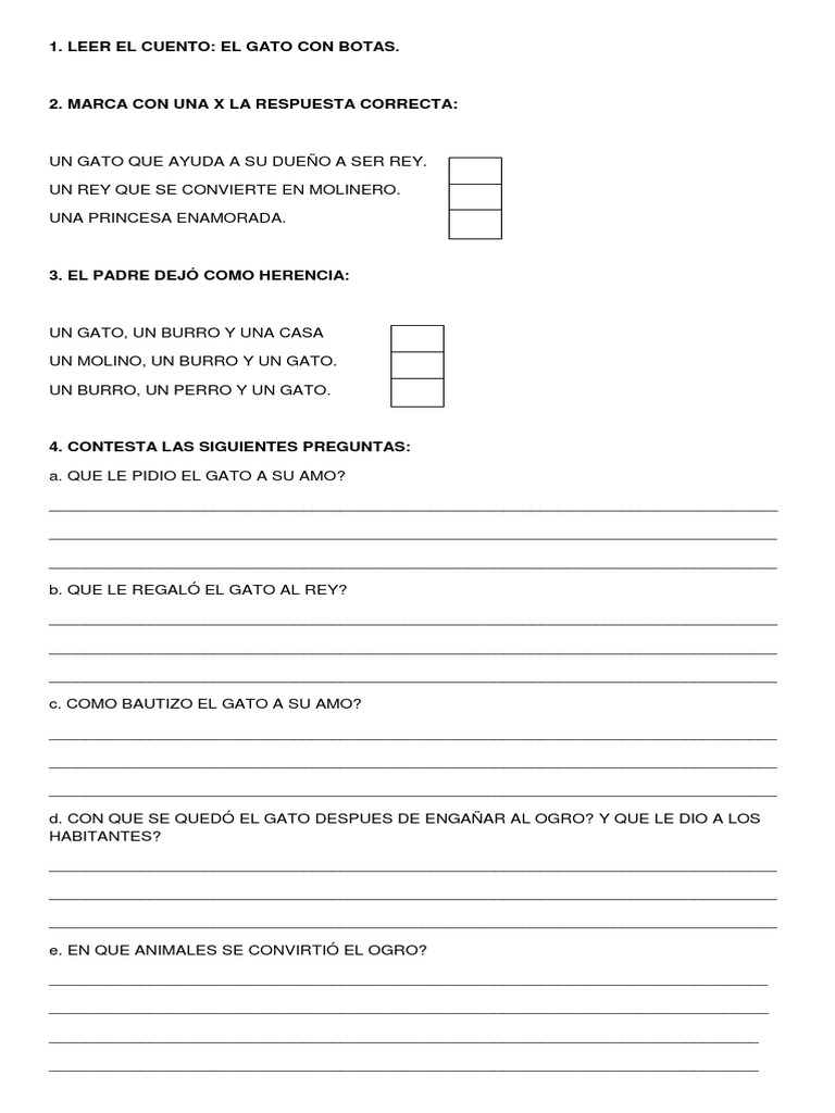 Secuencia Del Gato Con Botas | PDF | Deportes | Ocio