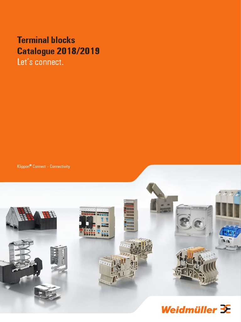 Terminal Blocks Catalogue 2018/2019 Let's Connect. Weidmuller | PDF ...