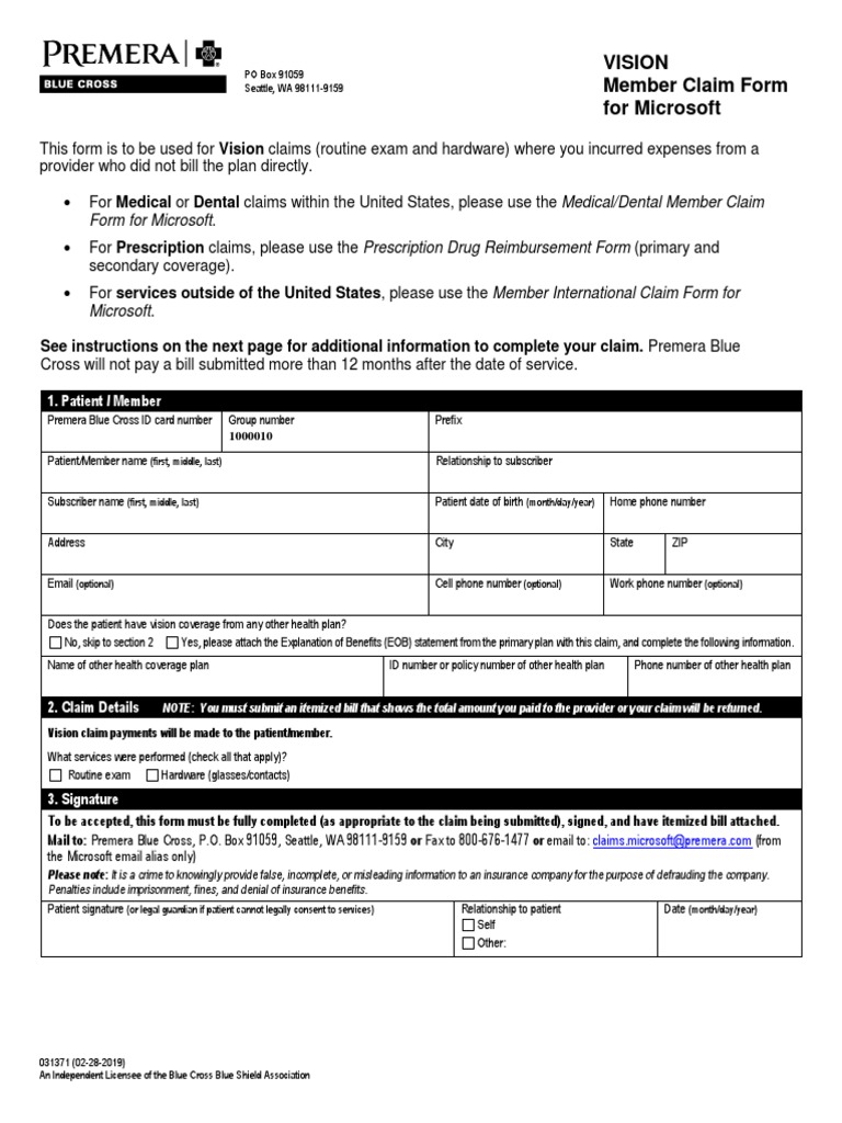 Claims Form | PDF | Receipt | Service Industries