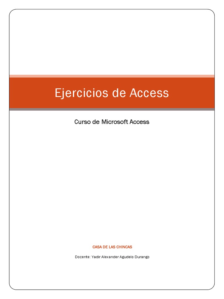 Actividad Practica de Microsoft Access | PDF | Tabla (base de datos) | Macro (informática)