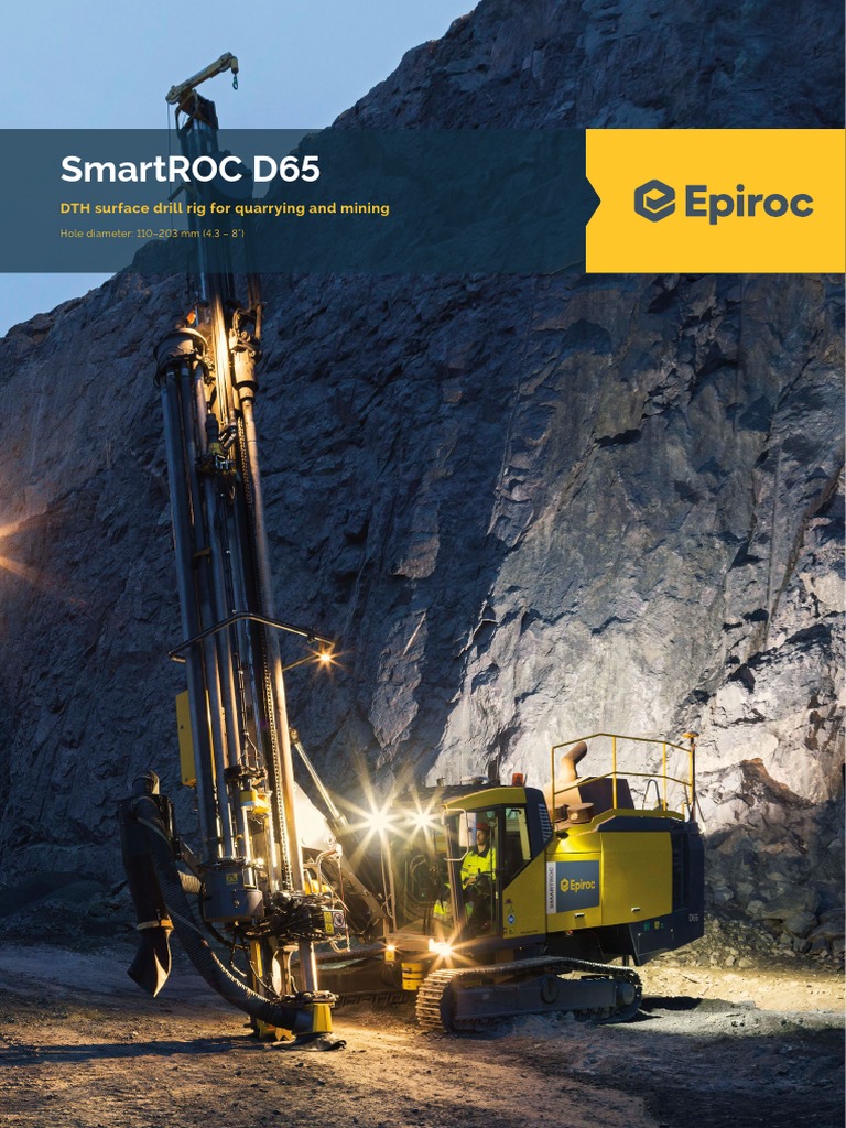 Smartroc D65: DTH Surface Drill Rig For Quarrying and Mining | PDF ...