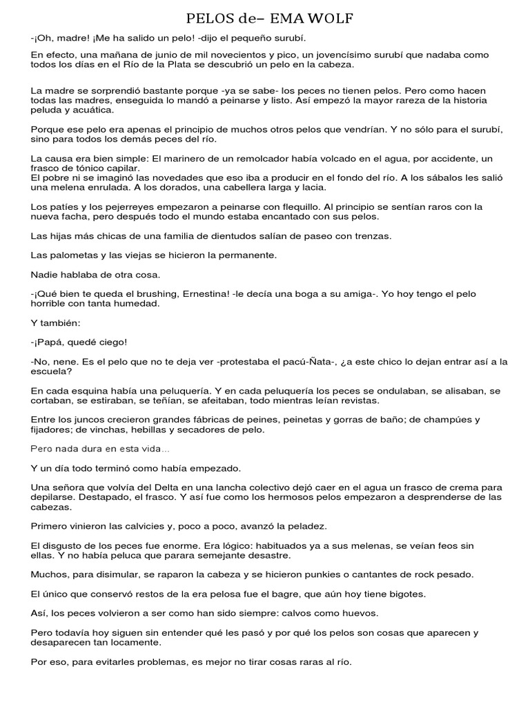 Pelos de Ema Wolf | PDF | Pelo | Sistema tegumentario